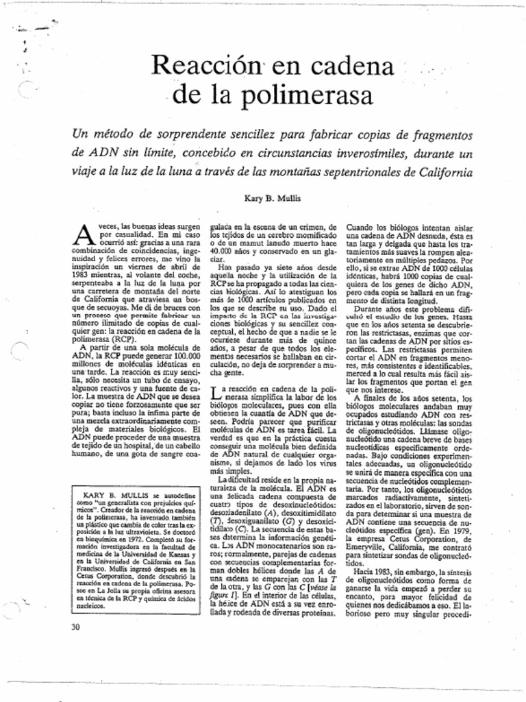 PCR Kary B Mullis | PDF