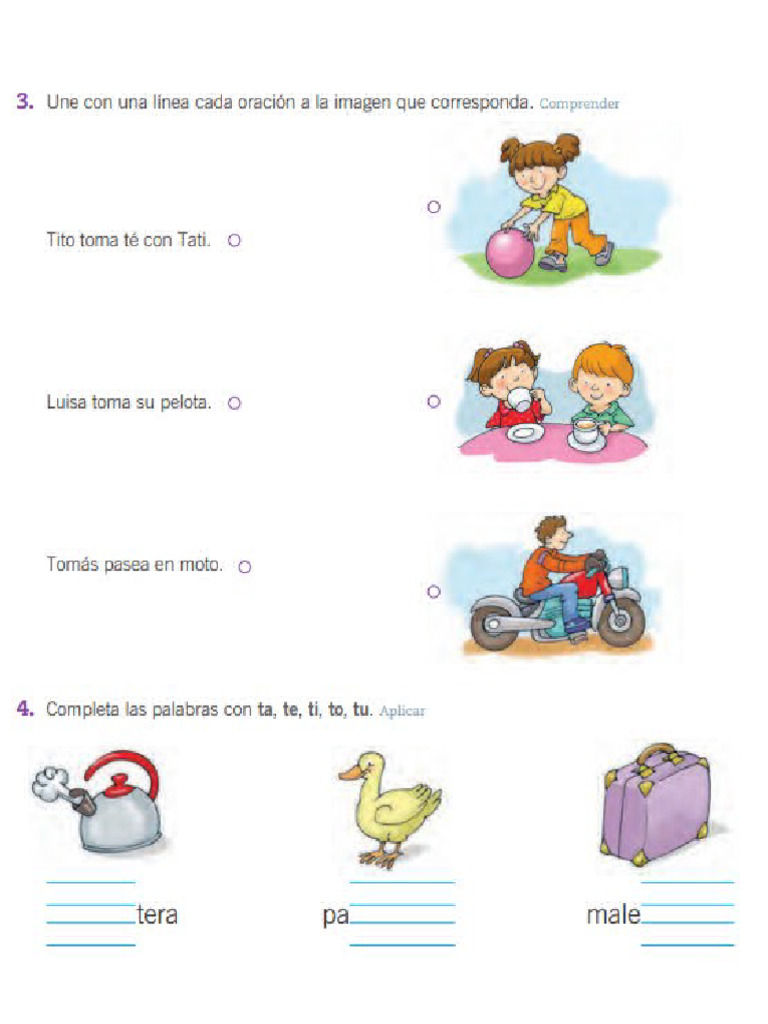 GUIA DE LENGUAJE LETRA T | PDF