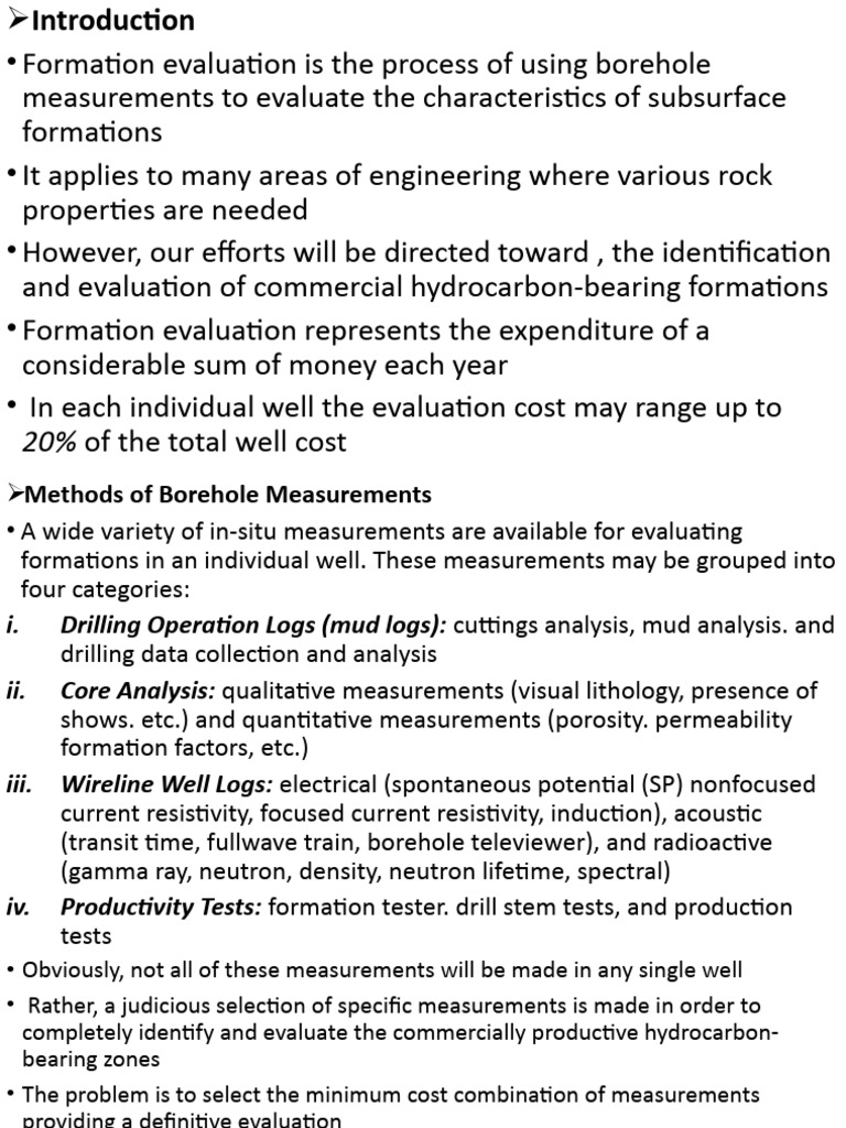 Formation Evaluation | PDF | Porosity
