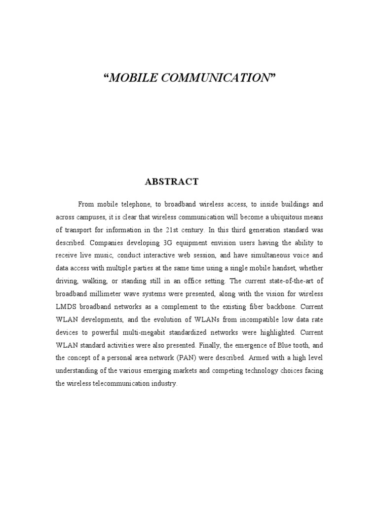 Mobile Comm | PDF | Ieee 802.11 | Wireless Lan