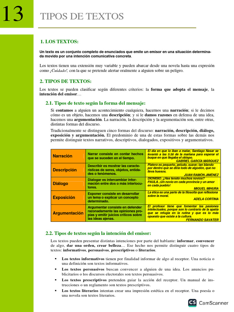 TIPOS DE TEXTOS | PDF | Narración