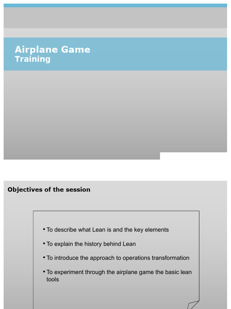 Airplane Game | Download Free PDF | Lean Manufacturing | Mass Production