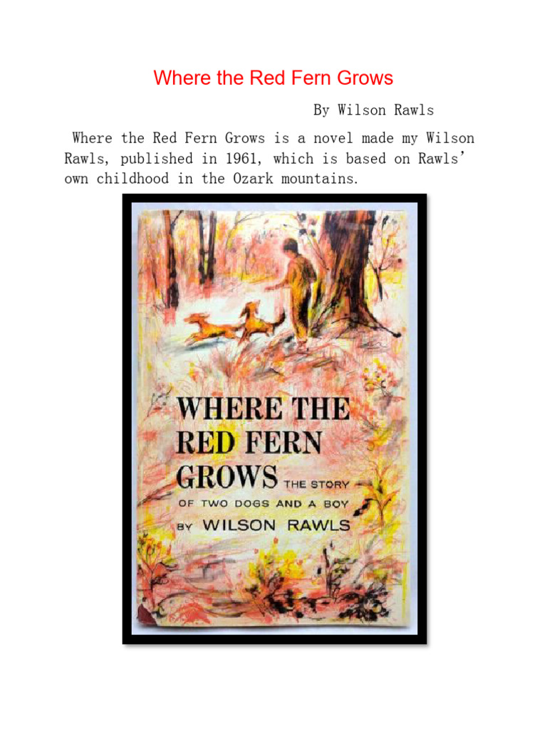 Where The Red Fern Grows | PDF