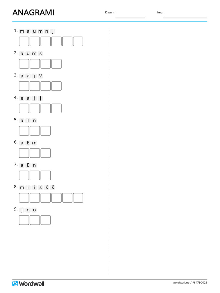 Anagrami Anagram | PDF