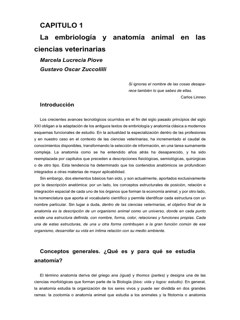 2019 Libro Capítulo 01 (Generalidades A) | PDF | Términos anatómicos de ubicación | Vertebrados