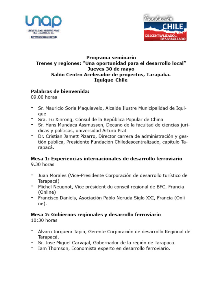 Programa Seminario Final | PDF