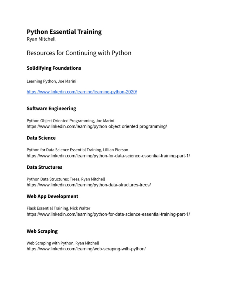 Favorite Python Resources | PDF