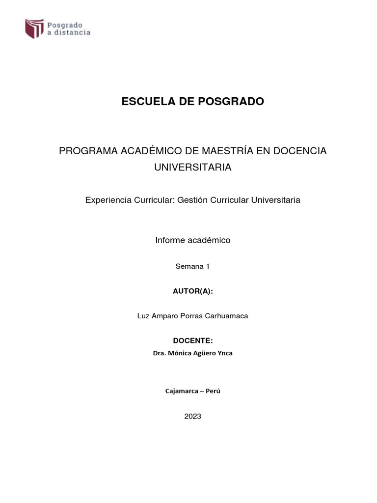 Estructura Del 1er Avance Del PI 2 | PDF | Plan de estudios | Enseñando