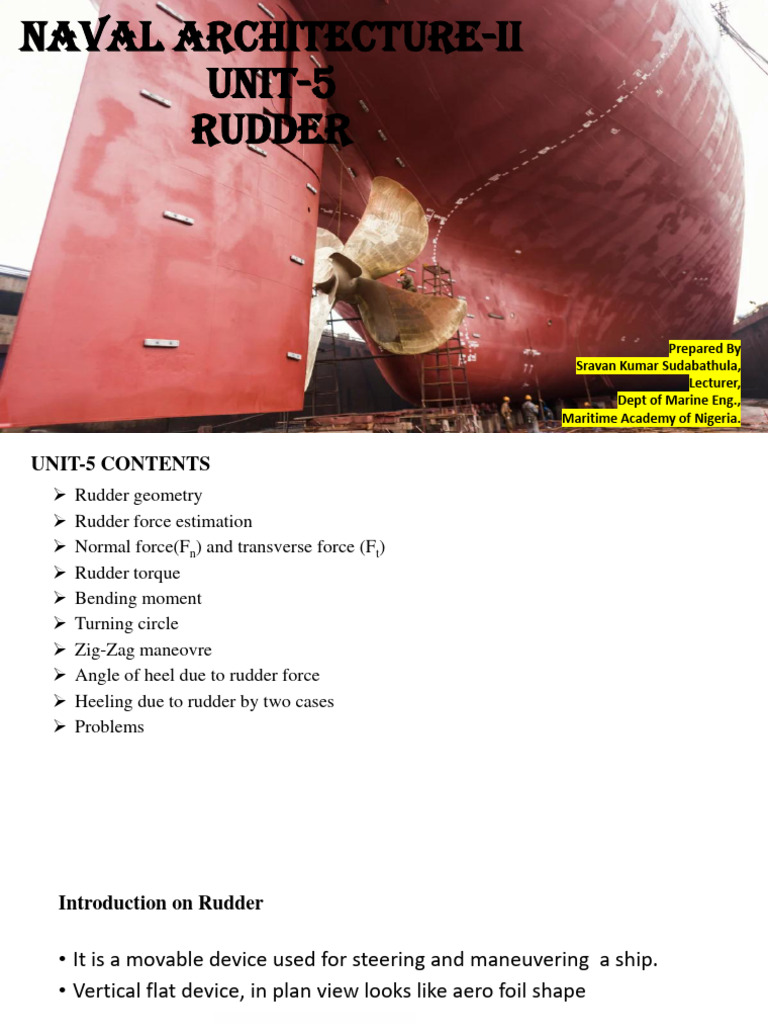 Unit-5 Rudder | PDF