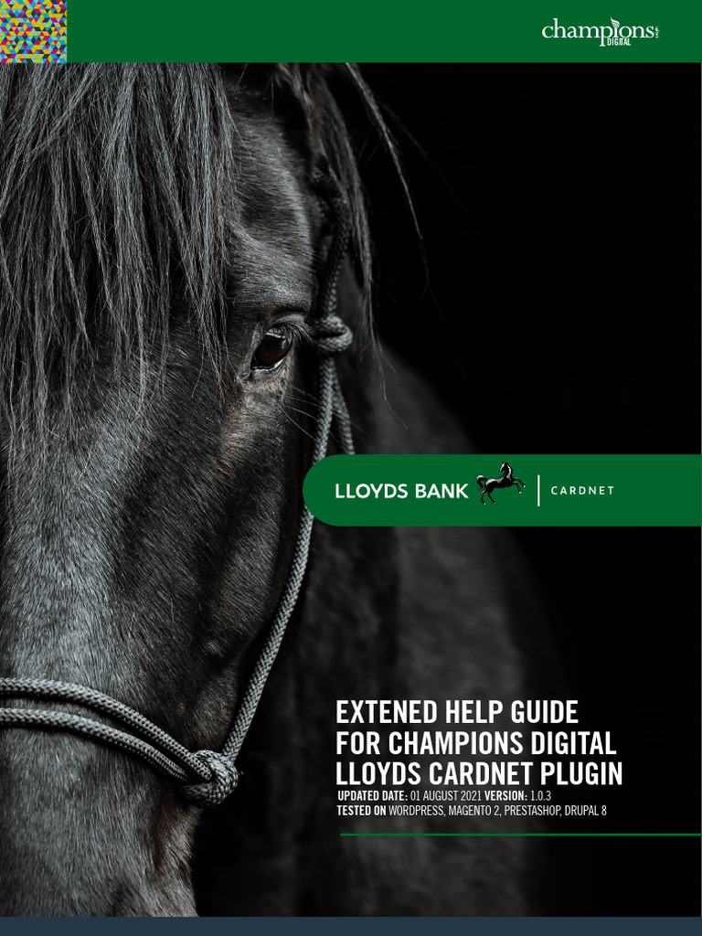 Extended Help Guide For Champions Digital Lloyds Cardnet Plugin | PDF | Damages | World Wide Web
