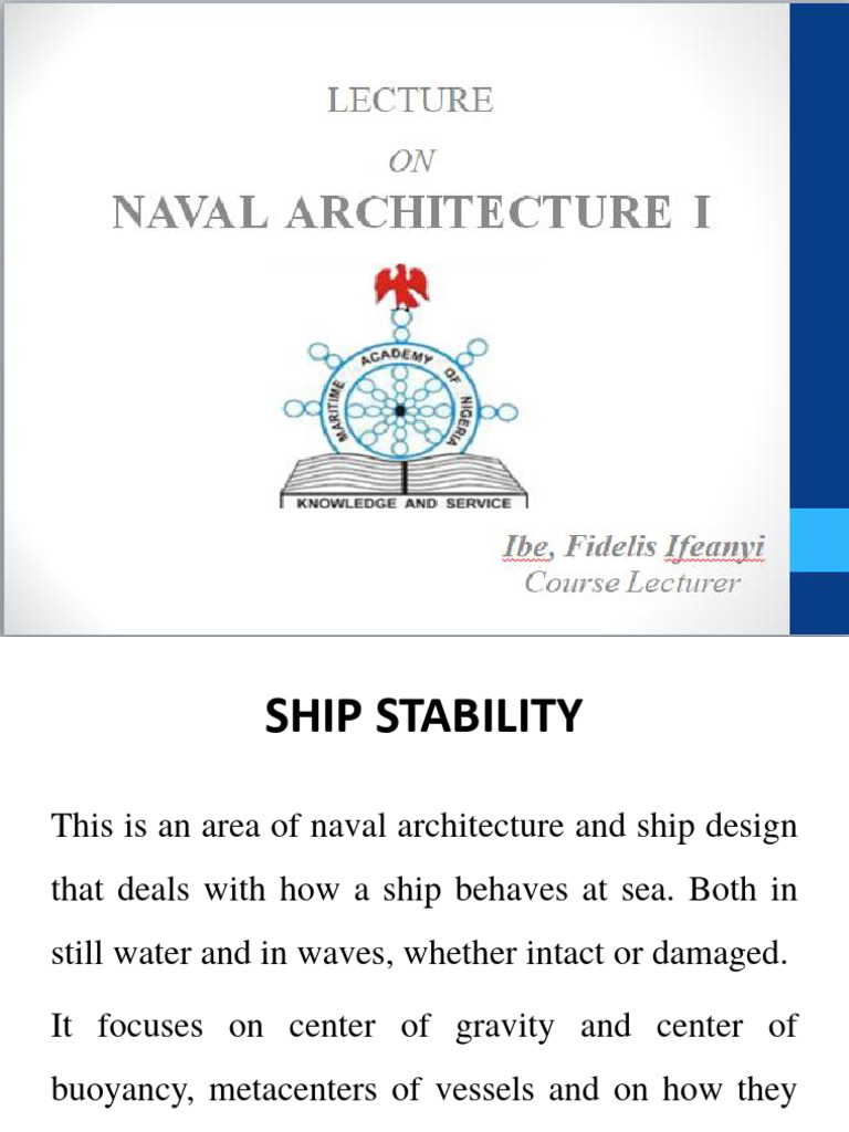 Understanding Ship Stability Principles | PDF | Watercraft | Shipping