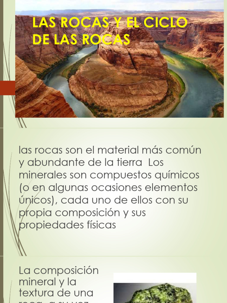 Tipos de Rocas y Ciclo Geológico | PDF | Roca (geología) | Roca ...