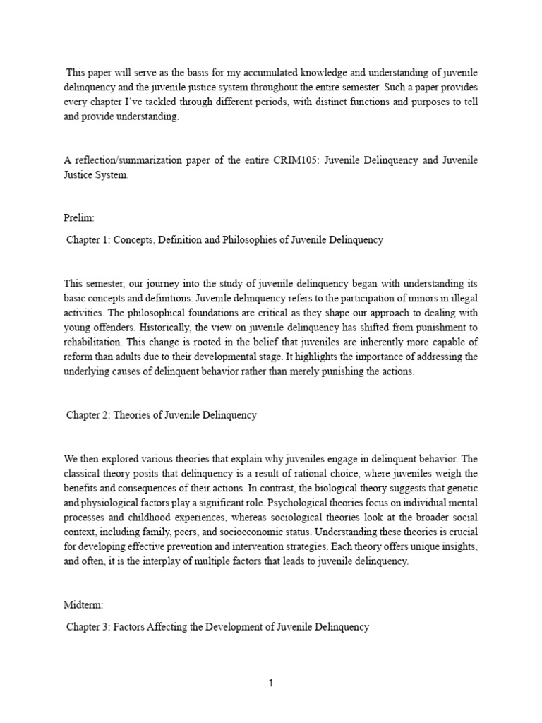 CRIM105-Final-Output | PDF | Juvenile Delinquency | Juvenile Court