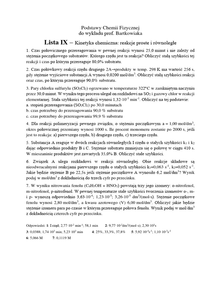 Lista 9 Powt | PDF