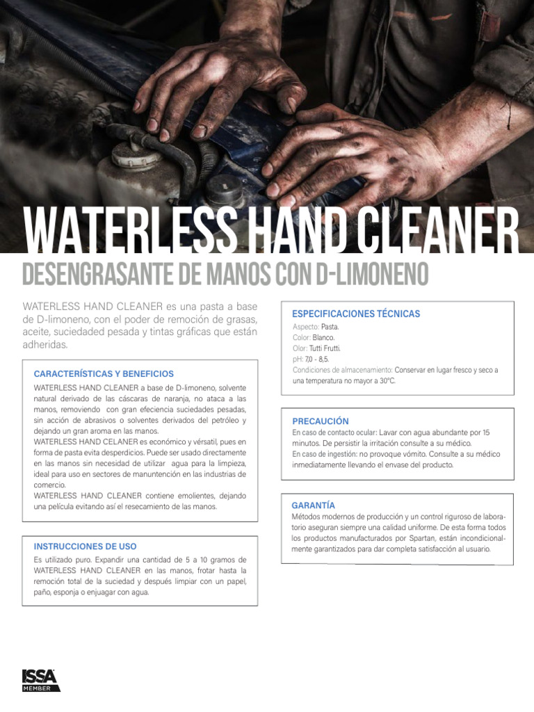 FT Waterless Hand Cleaner | PDF