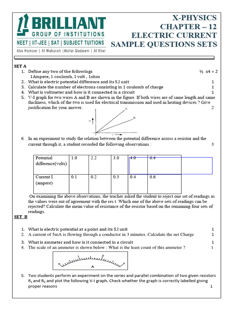 Physics Material Grade-X | PDF | Electrical Resistance And Conductance | Magnetic Field