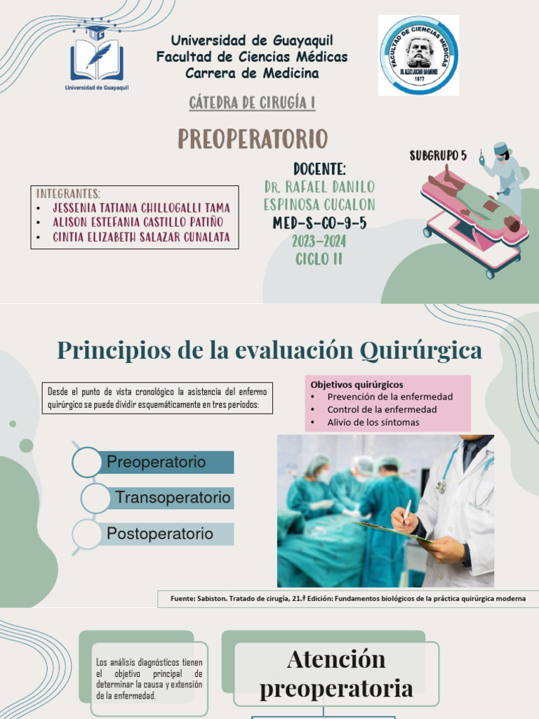 PREOPERATORIO FINAL | Descargar gratis PDF | Cirugía | Diagnostico medico