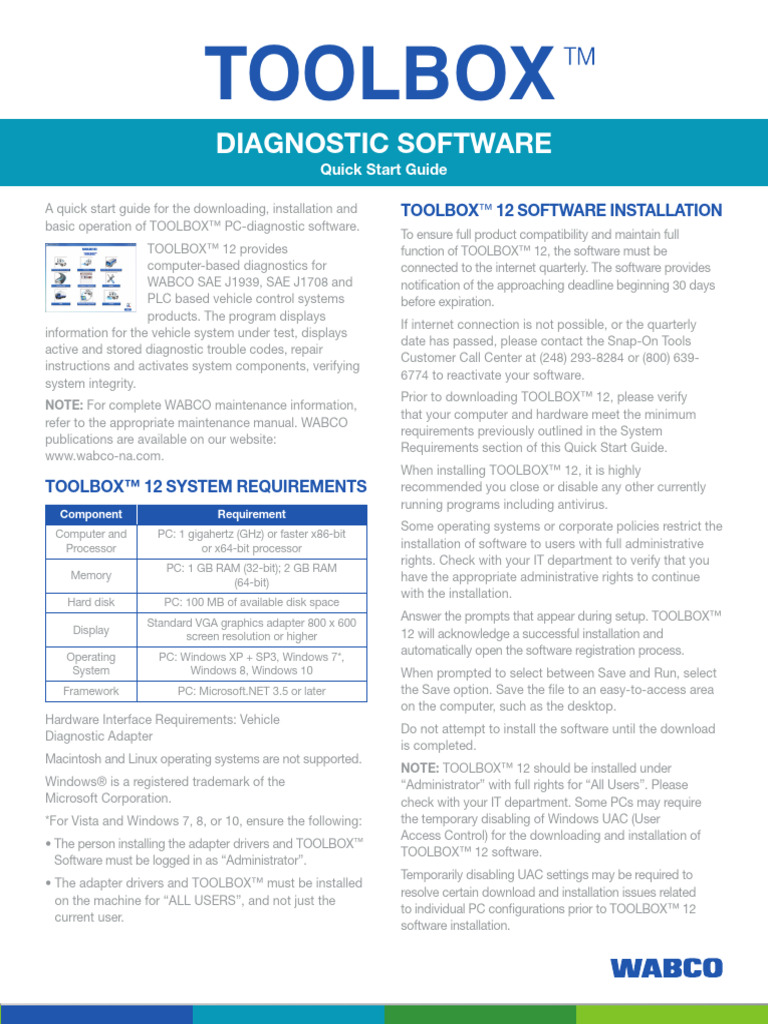 OM1618 Toolbox Software Operations Manual | PDF | Microsoft Windows | Installation (Computer ...