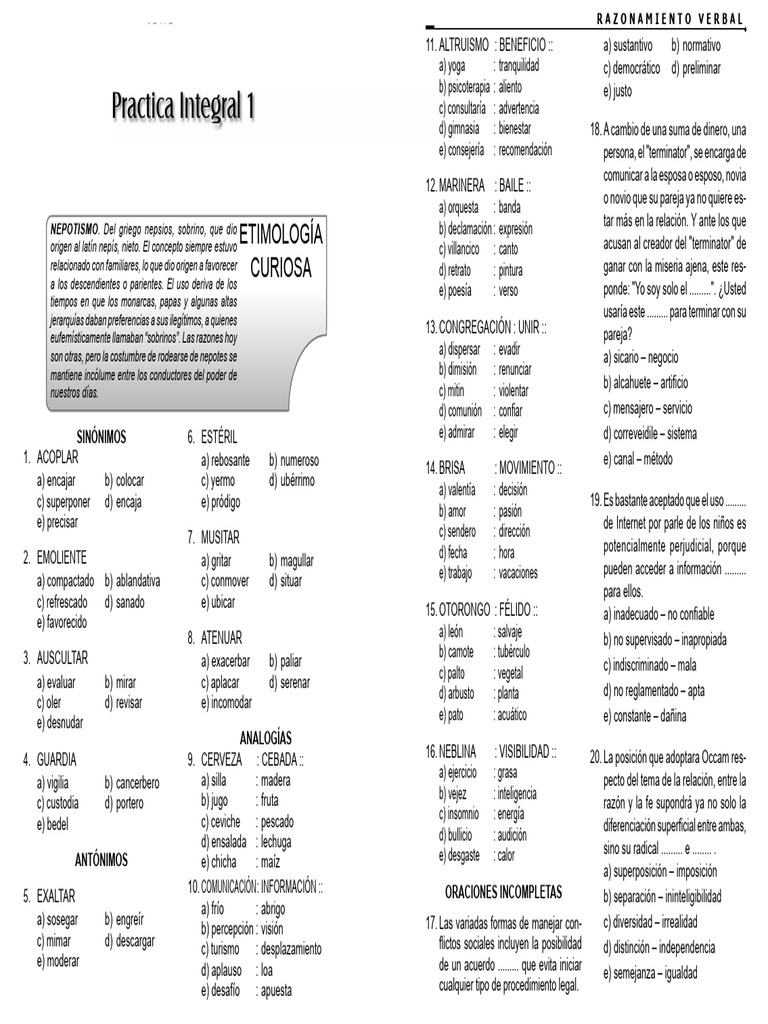 Upch - Repaso 01.neuro | PDF | Esparta