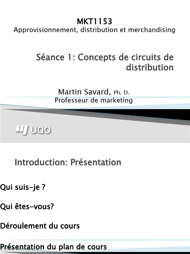 SÃ©ance 1-Introduction Ã©tudiants | PDF | Commercialisation | Logistique