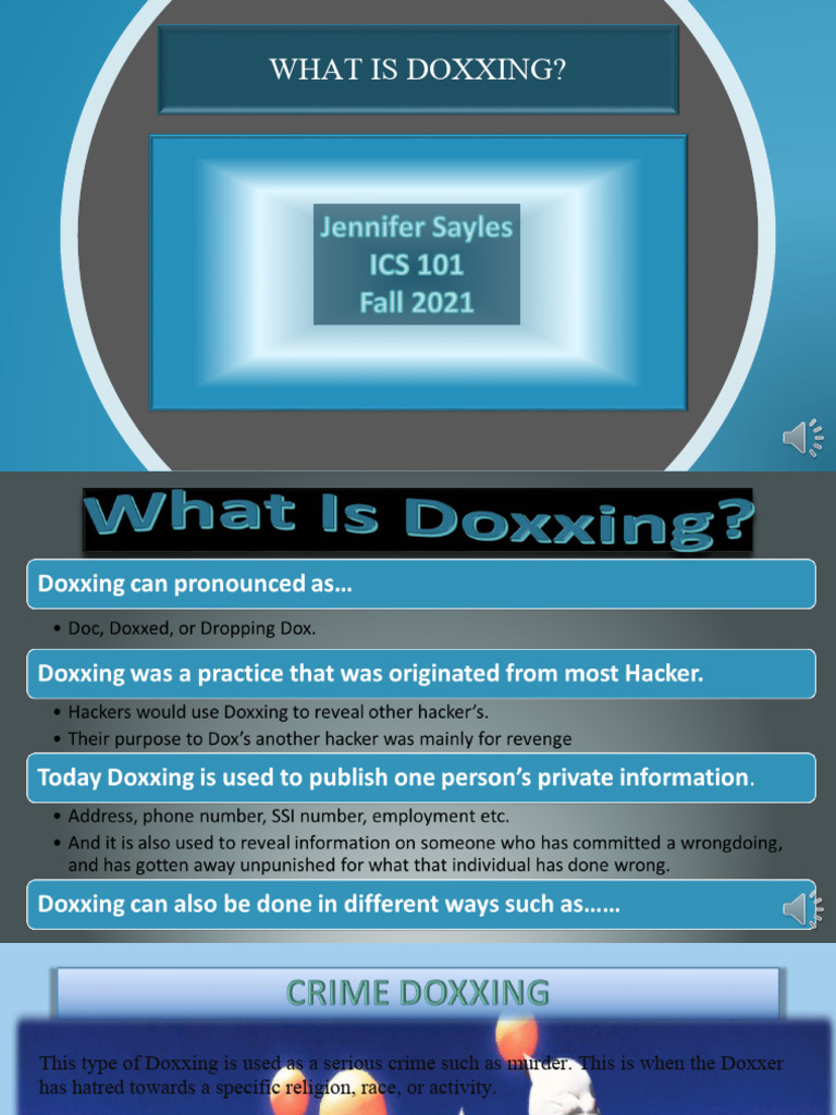 Doxxing Presintation1 | PDF