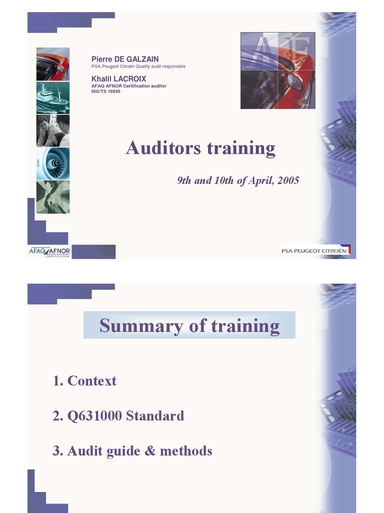 Automotive Auditor Training | Verification And Validation | Audit