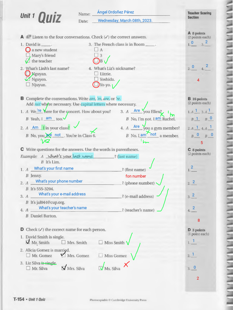 Minichi - Quiz 1 Libro Rojo | PDF