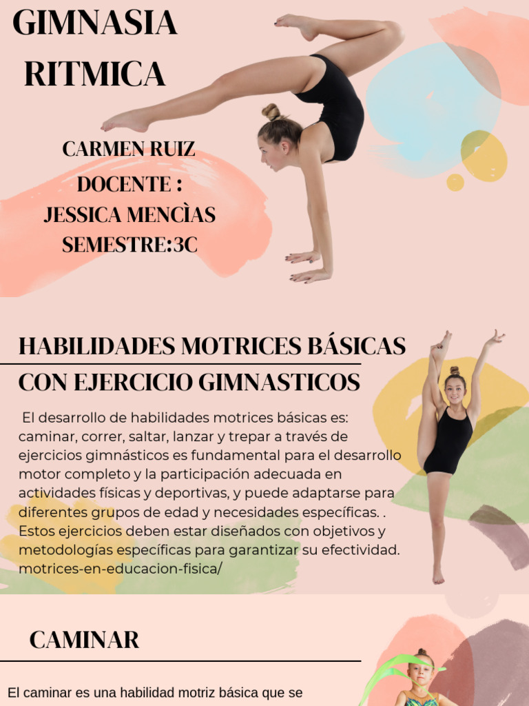 Ejercicios Con Habilidad Motriz Bàsica Carmen Ruiz | PDF | Gimnasia