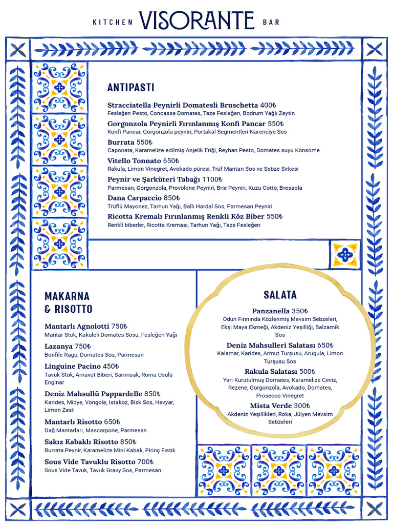 Menu TR | PDF