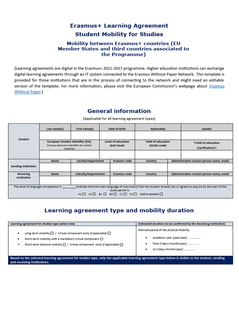 learning_agreement_2023 | Download Free PDF | Academic Degree ...