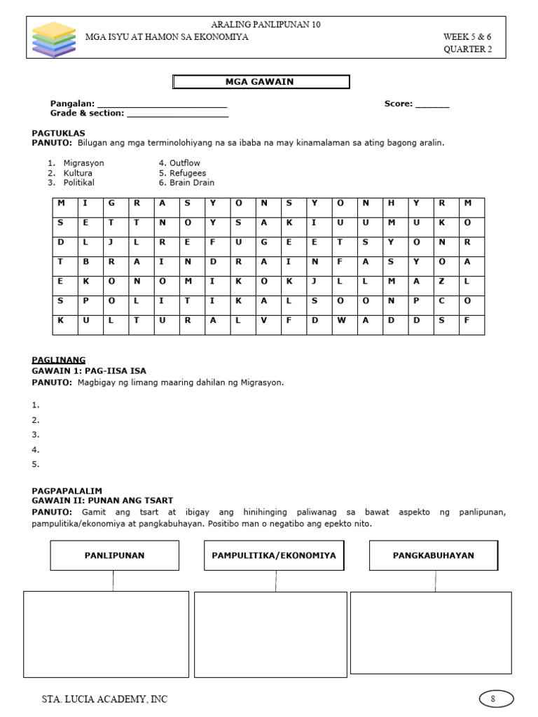 AP 10 Activity q2 Week 56 | PDF