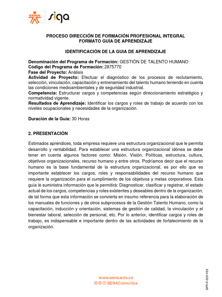 Guia de Aprendizaje - Identificar Cargos y Roles - Mauricio Quintero ...