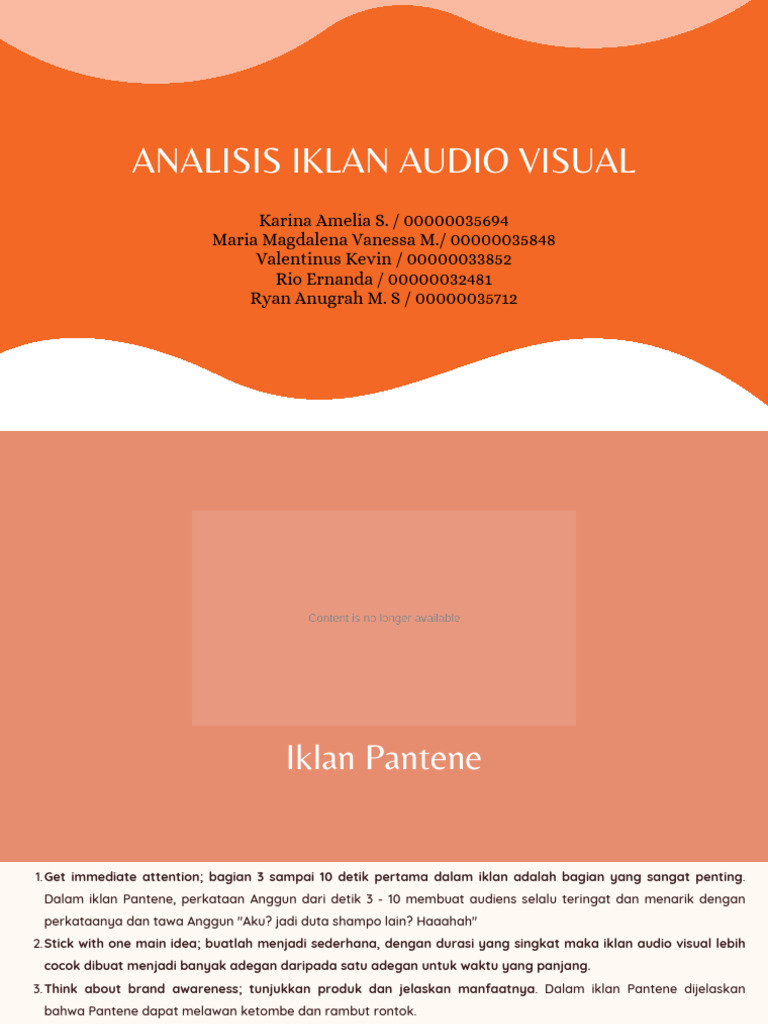 Analisis Iklan Audio Visual | PDF