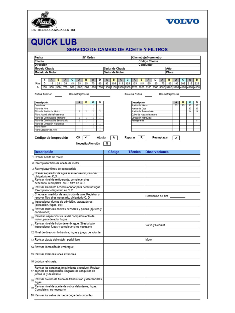 Quick Lub - Servicio de Cambio de Aceite y Filtros | PDF | Embrague ...