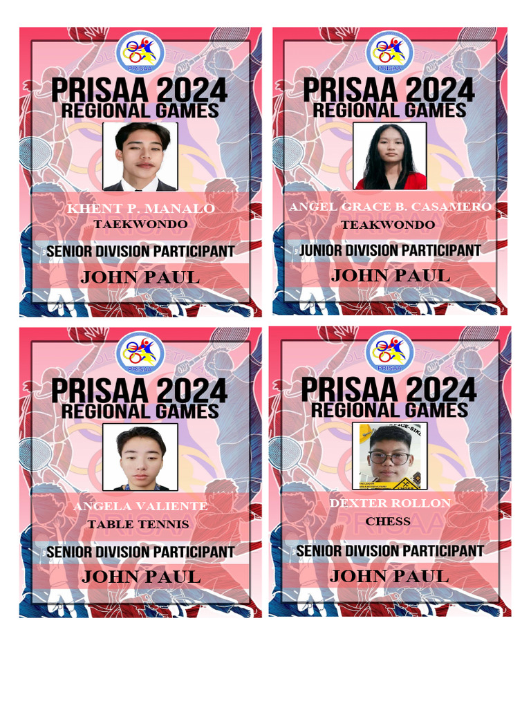 Prisaa Id 2024 Template | PDF