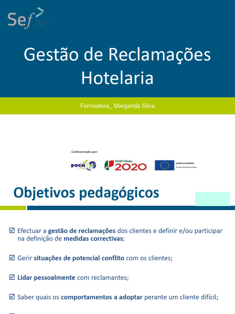 PPTl-de-Gestao-de-Reclamacoes - SEF | Download grátis PDF | Comunicação ...