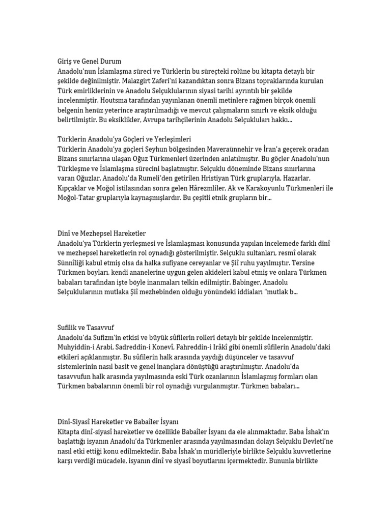 Corrected Anadolu'da İslamiyet | PDF