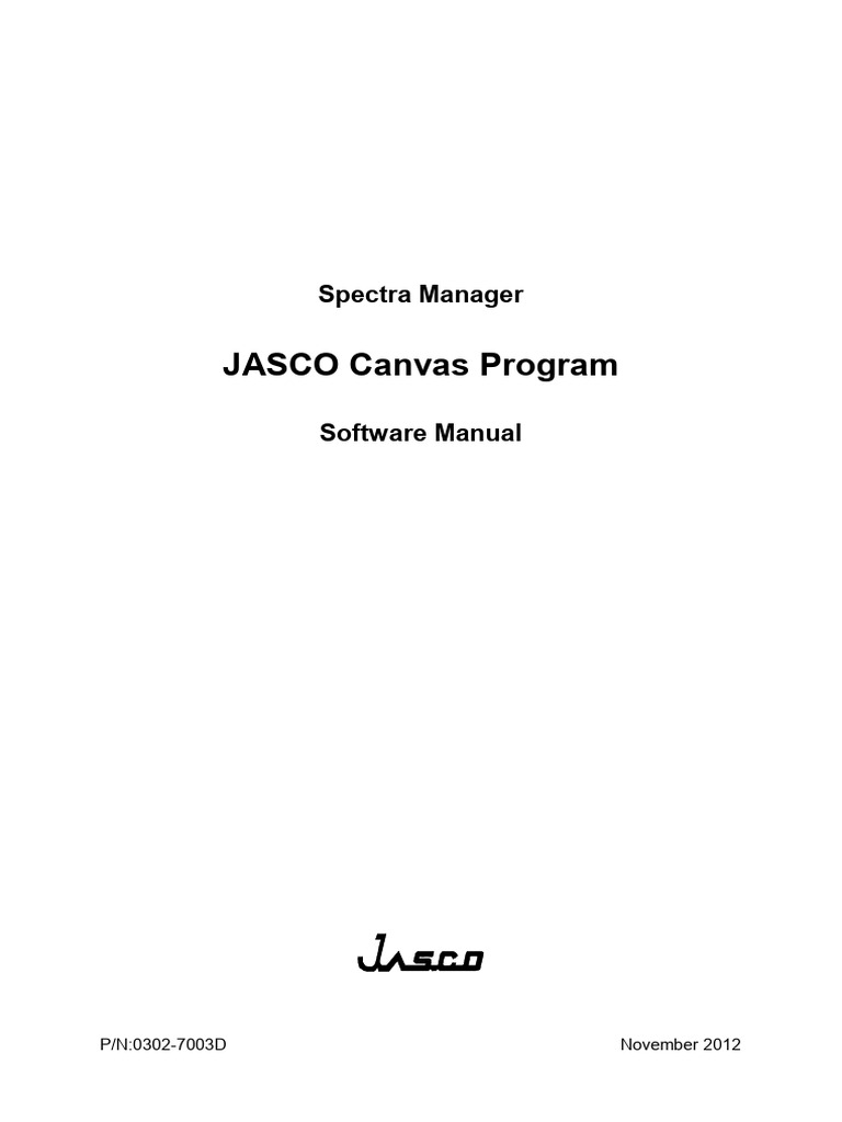 Spectra Analysis Canvas Manual PDF Page Layout Cursor User