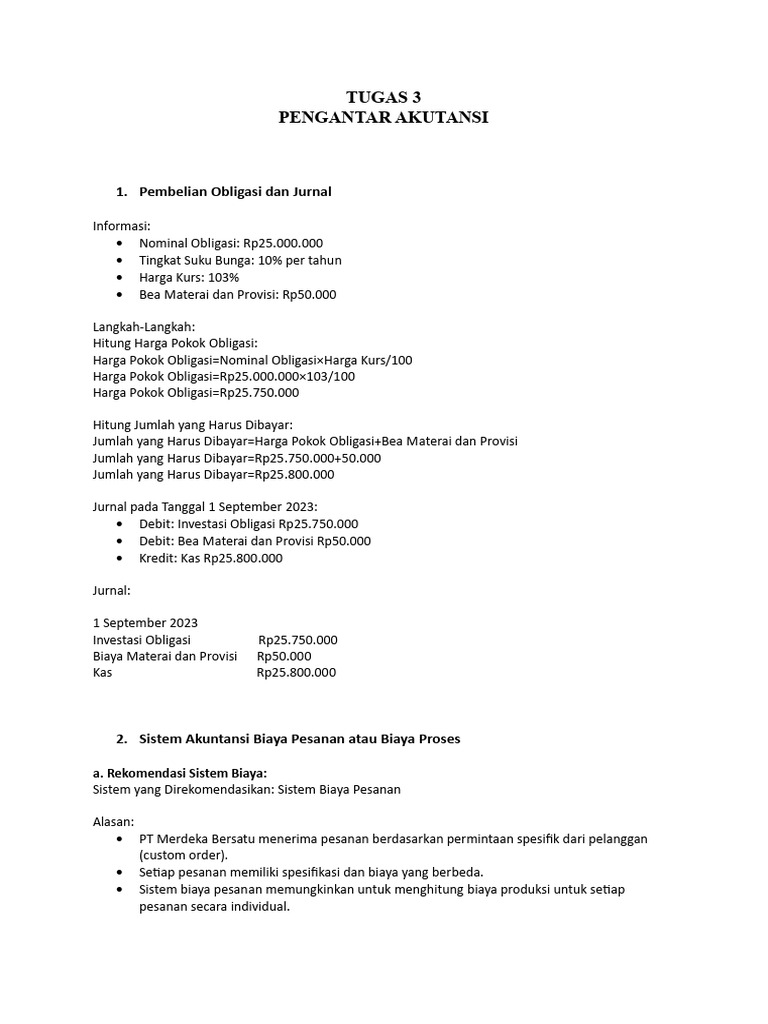 Tugas 3 Pengantar Akutansi | PDF