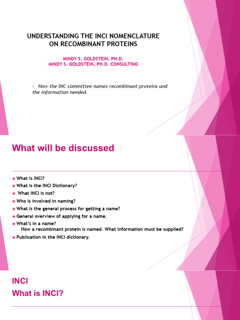 Understanding INCI Naming On Recombinant Proteins | Download Free PDF | Proteins | Gene