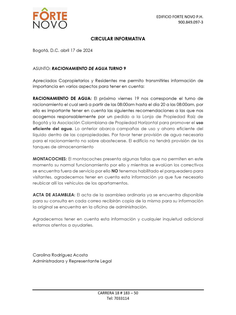 Circular Informativa | PDF