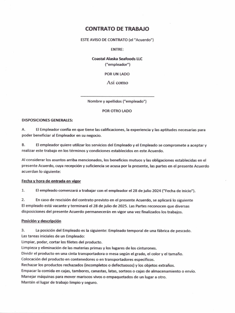 1 Spanish Contract | PDF