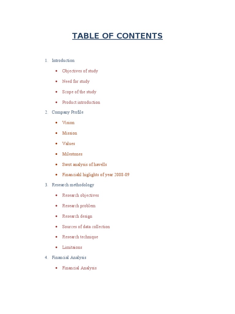 Financial Analysis of Havells India Ltd | PDF