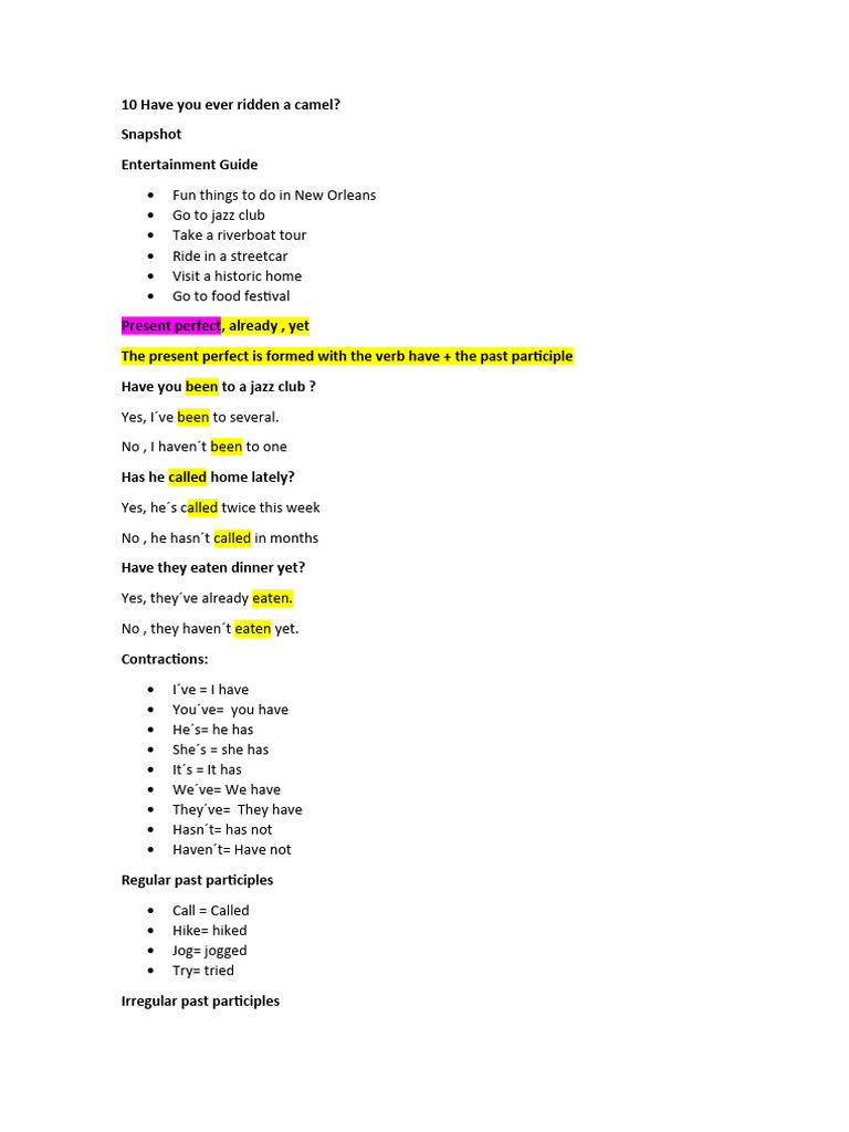 10 Have You Ever Ridden A Camel | PDF