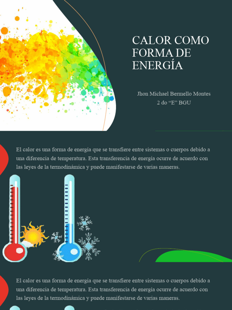 Calor Como Forma de Energía | PDF | Calor | Conduccion termica