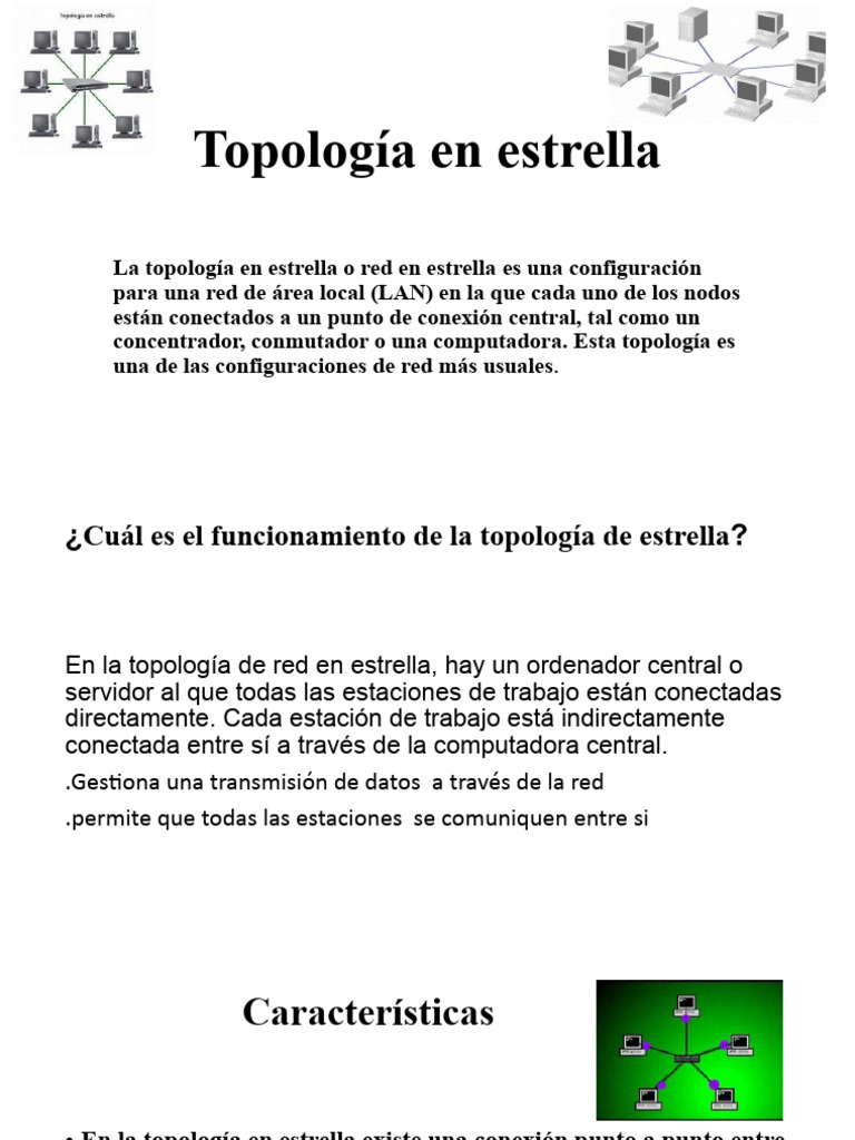 Topología en Estrella | PDF | Topología de la red | Red de computadoras