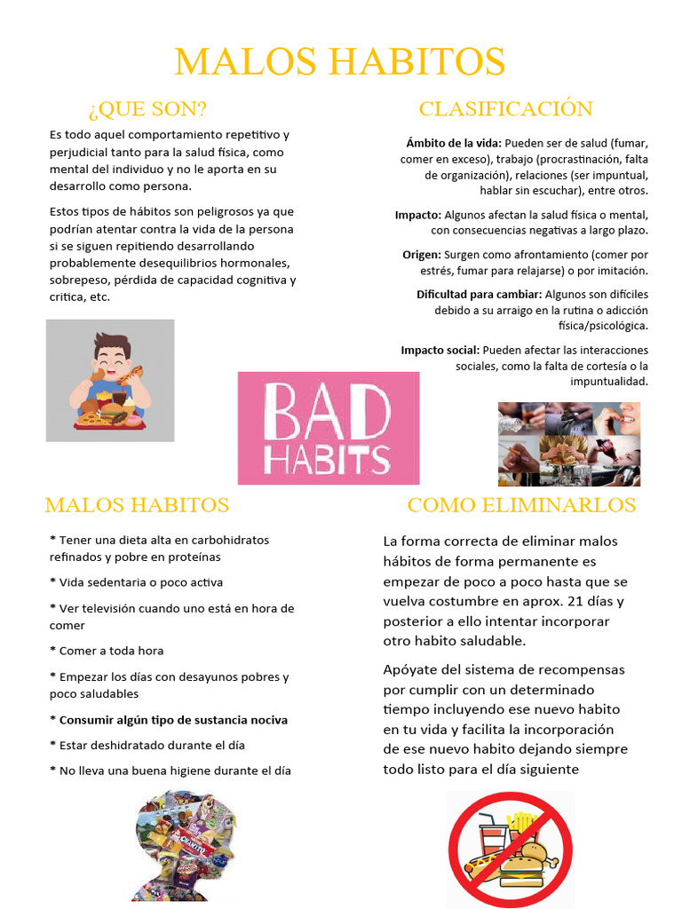 Cómo Superar Malos Hábitos | PDF | Conceptos psicologicos | Sicología