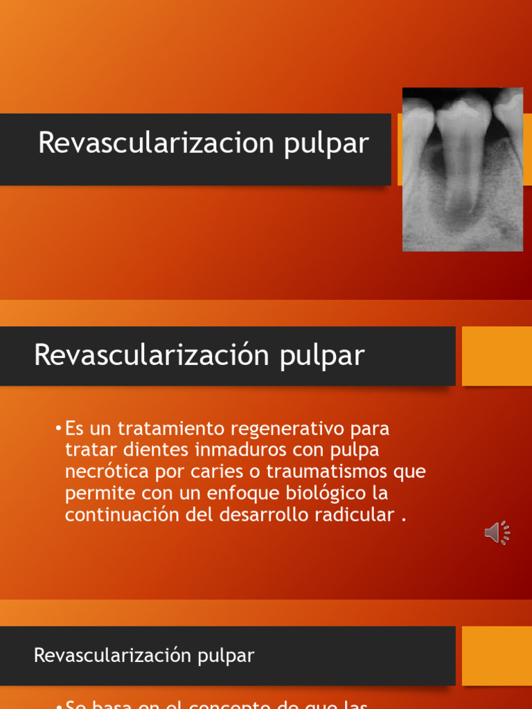 Revascularizacion en Dientes Permanentes Con Apice Inmaduro | PDF ...