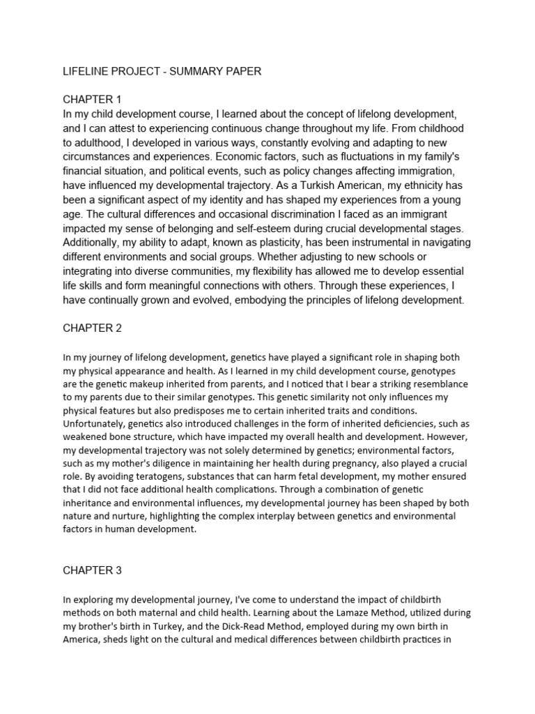 Lifeline Project - Summary Paper - Tahir Eygoren | Download Free PDF ...