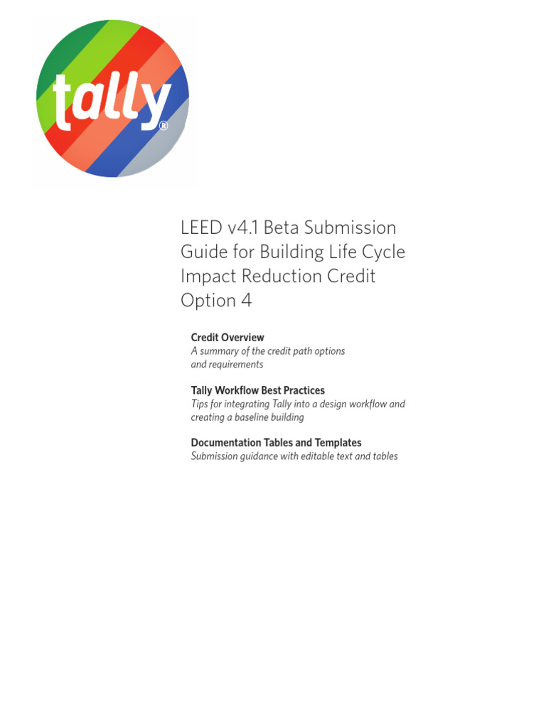 LEED v4.1 Life Cycle Impact Credit Guide | PDF | Life Cycle Assessment ...